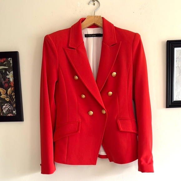 Iris Setlakwe | Jackets & Coats | Iris Setlakwe Red Double Breasted ...